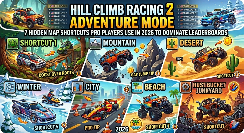 Hill Climb Racing 2 Adventure Maps Guide, Best Tracks & Tips